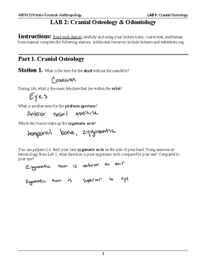 ANTH176 Lab4 Fall20 - lab - ANTH 176 Intro Forensic Anthropology LAB IV: Human vs. Nonhuman 1 ...