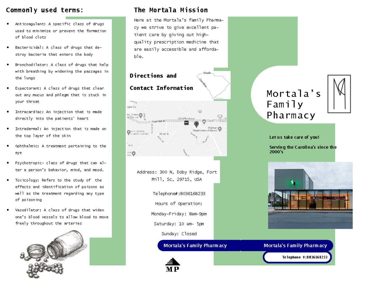 Publication 2-Brochure for Medical terminology - Telephone #: Mortala’s ...