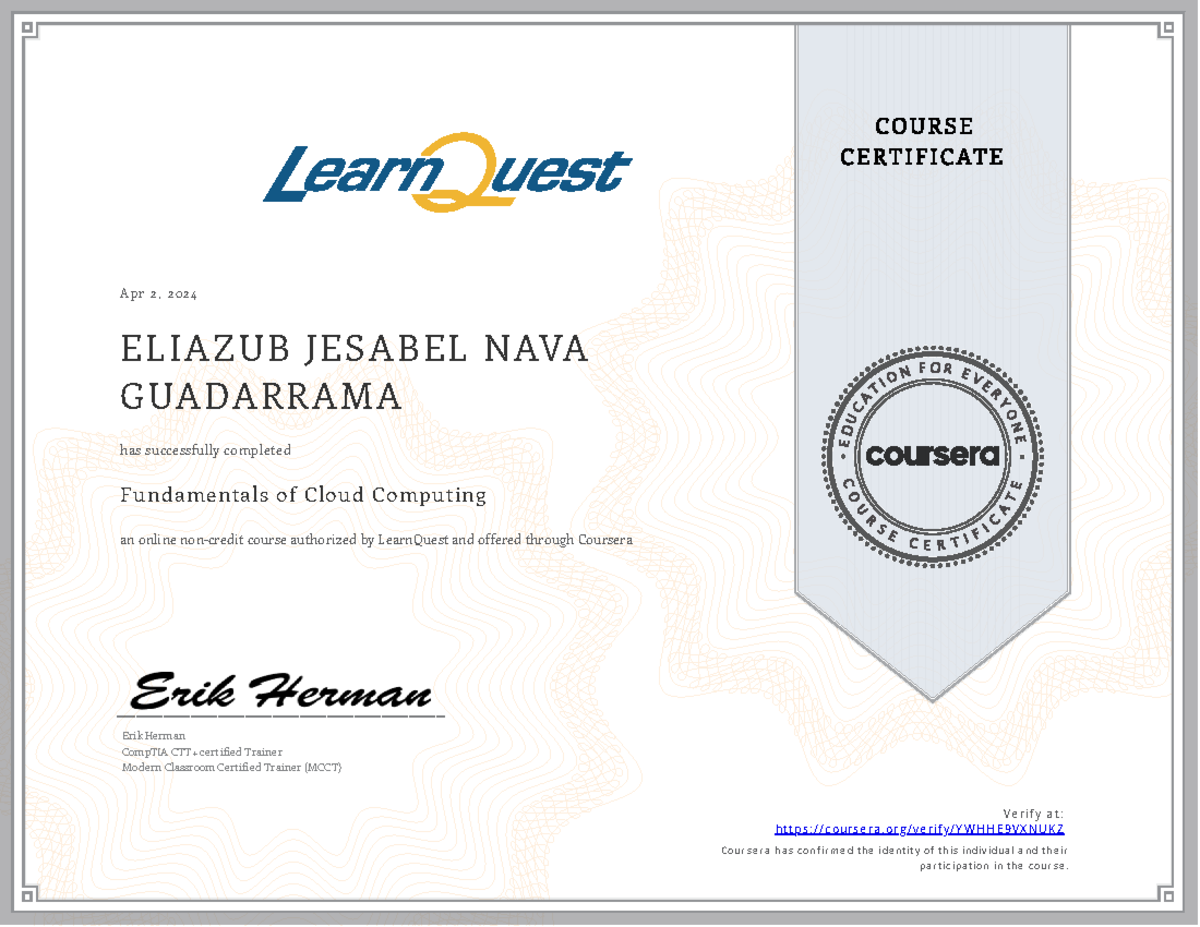 Coursera fundamentos 2 respuestas - A p r 2 , 2 02 4 EL IAZ UB JESABEL ...