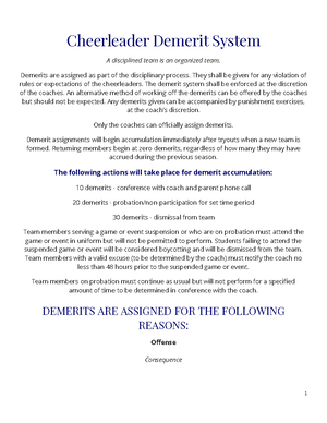 2018-19 Cheer Demerit System - eStem Cheerleading Demerit System In ...