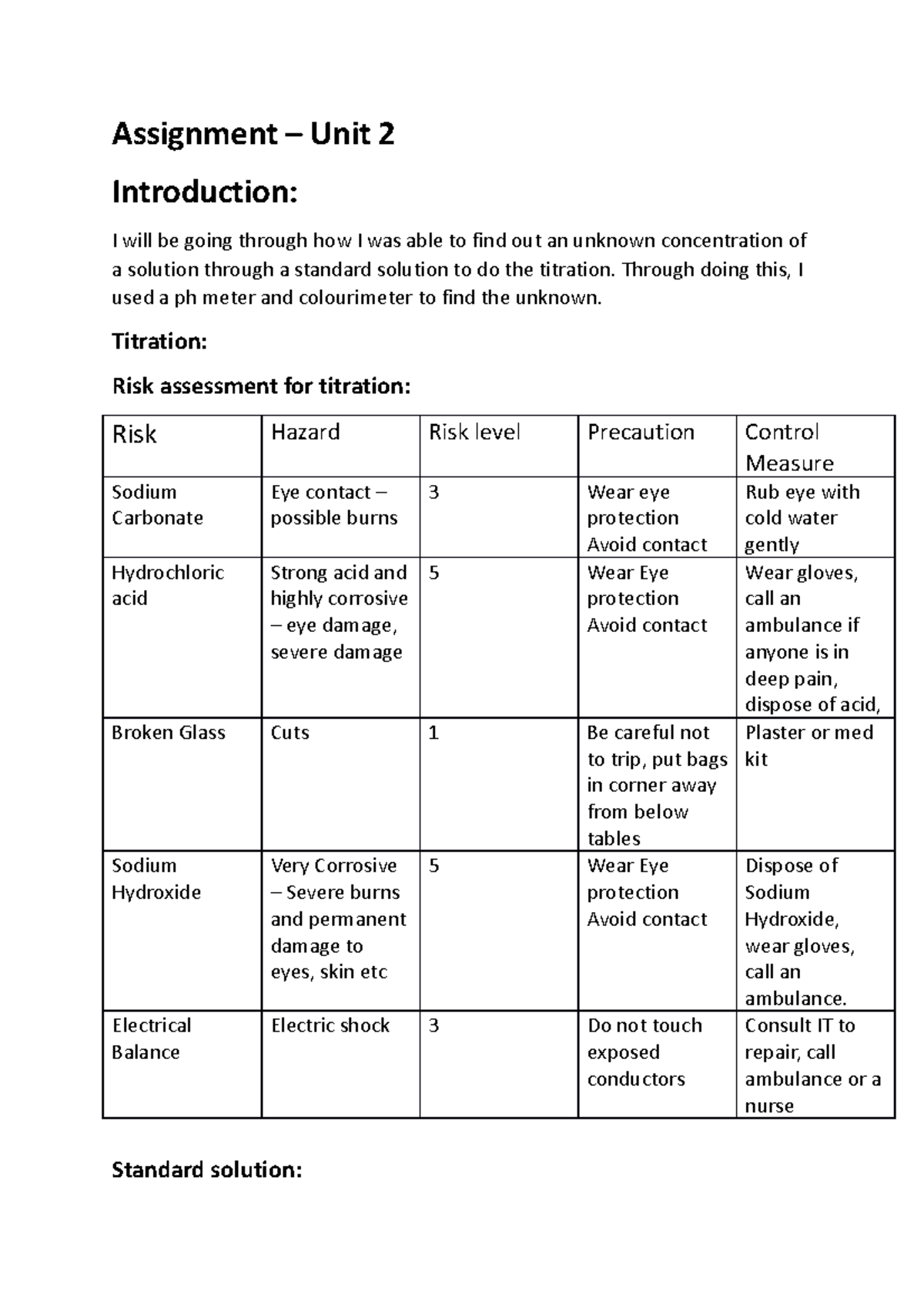 Assignment Unit 2 Chemistry Assignment Unit 2 Introduction I assignment-unit-2-chemistry-assignment-unit-2-introduction-i
