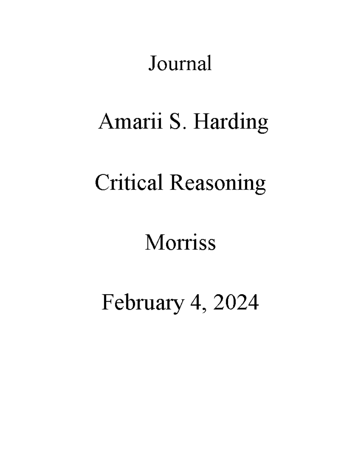 First one .docx-3 2 - work - Journal Amarii S. Harding Critical ...