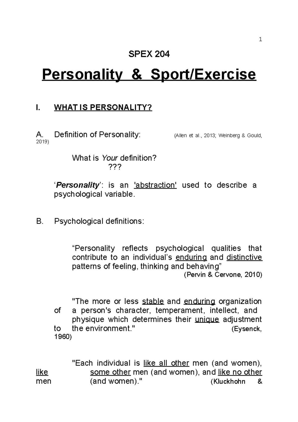 SPEX 204 LEC 03 - Personality BB(1) - Copy - SPEX 204 Personality ...