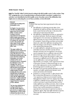 AF201 Reflective Summary 1 - Management accounting focuses on ...
