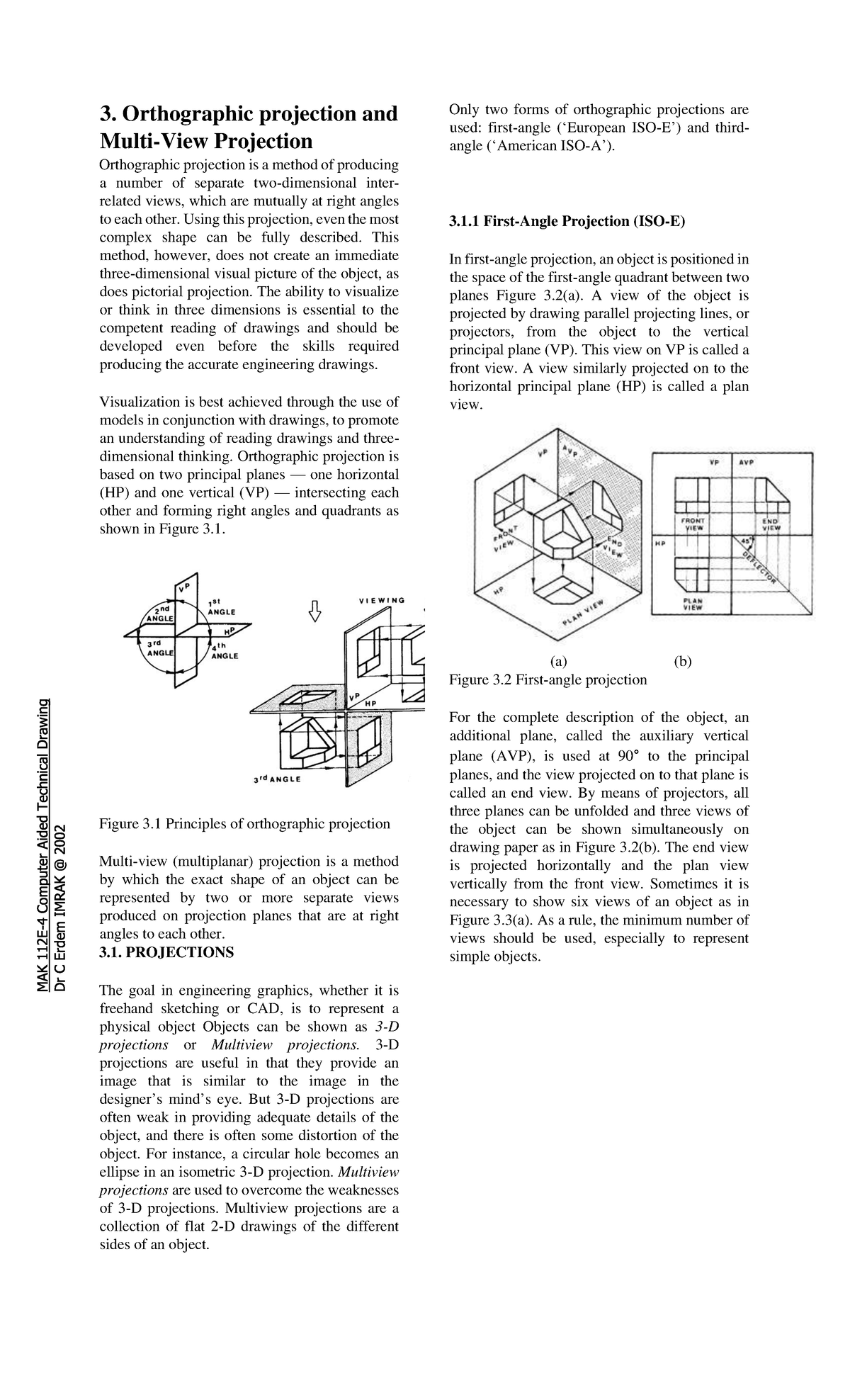 CAD 3 P1 - AUTOCAD NOTES - 3. Orthographic projection and Multi-View ...