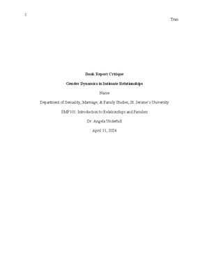 Chapter 3 - Part 2 - SMF 101 LEC 4 (Relationships) - SMF 101 LEC 4 Jan. 22, 19 Romantic love ...