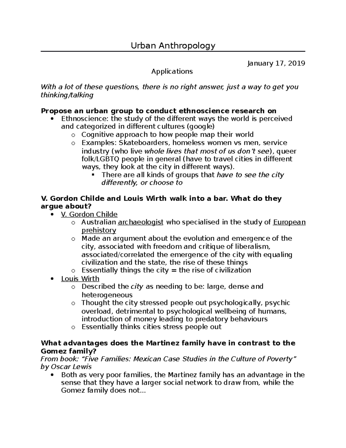 Urban Anthro (Jan 17:20) - Urban Anthropology January 17, 2019 ...
