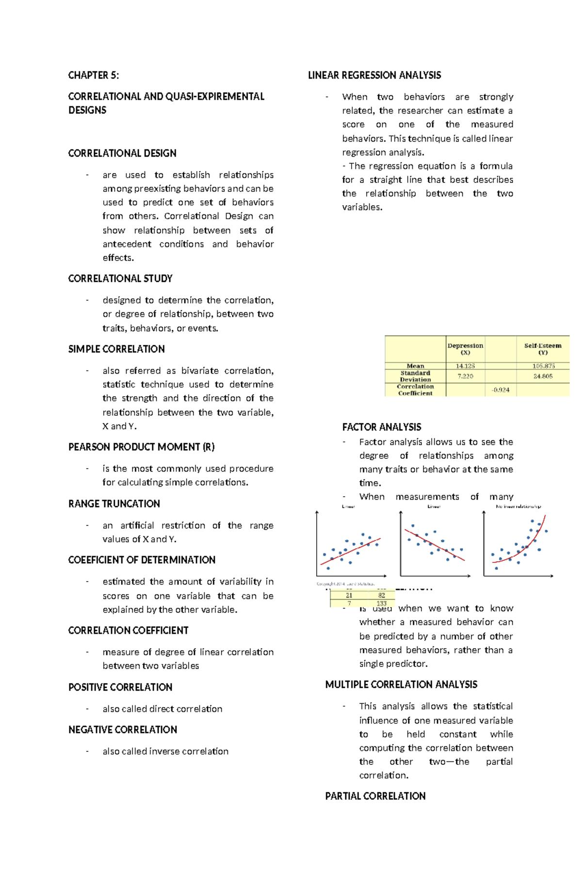 Chapter 5 - EXPE PSYCH - CHAPTER 5: CORRELATIONAL AND QUASI-EXPIREMENTAL DESIGNS CORRELATIONAL ...