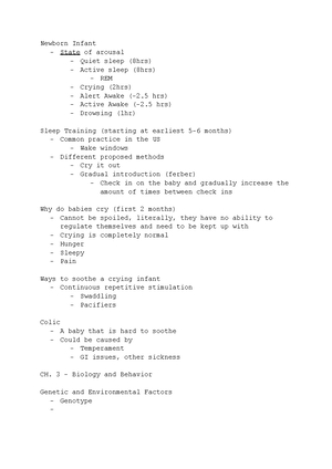 Psych 241-Infancy and Childhood Development - Chapter 1- Theories of ...