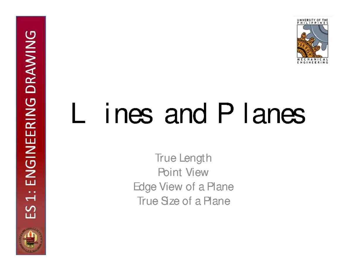 4 Lines-and-Planes - Lines and Planes lectures - Lines and Planes True ...