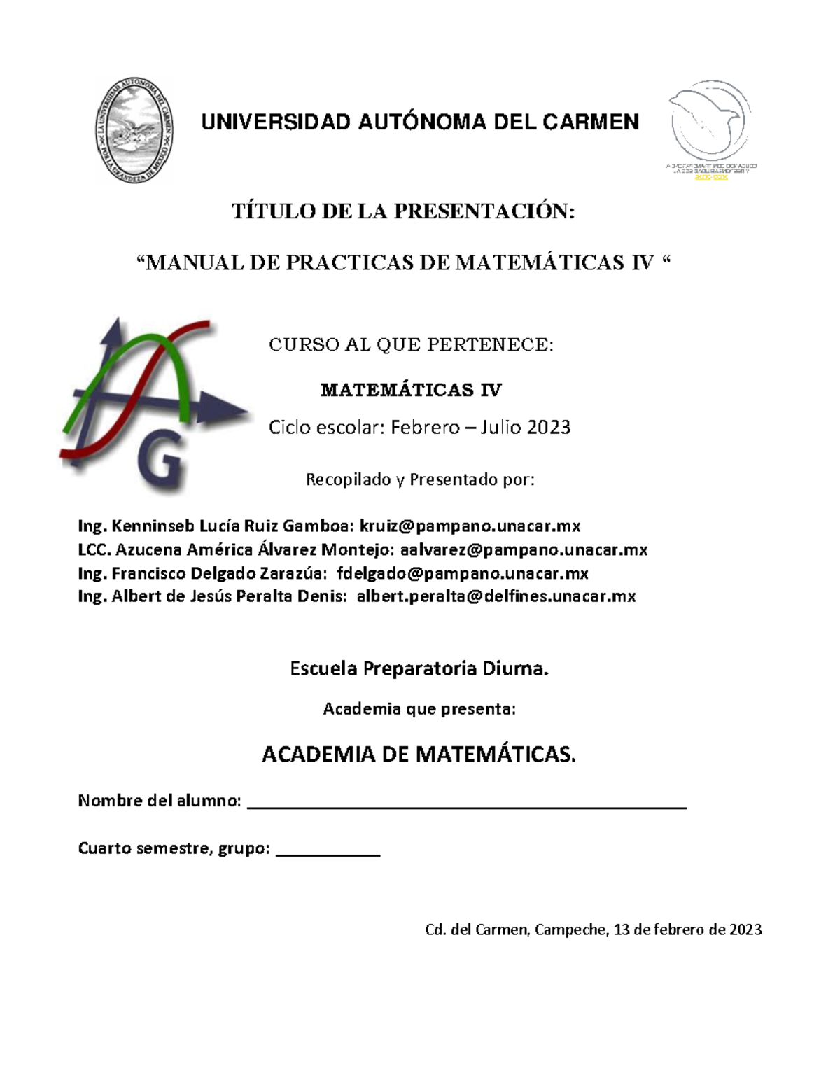 Manual MATE 4 FEB -JUL 2023 - Ciclo escolar: Febrero – Julio 202 3 ...