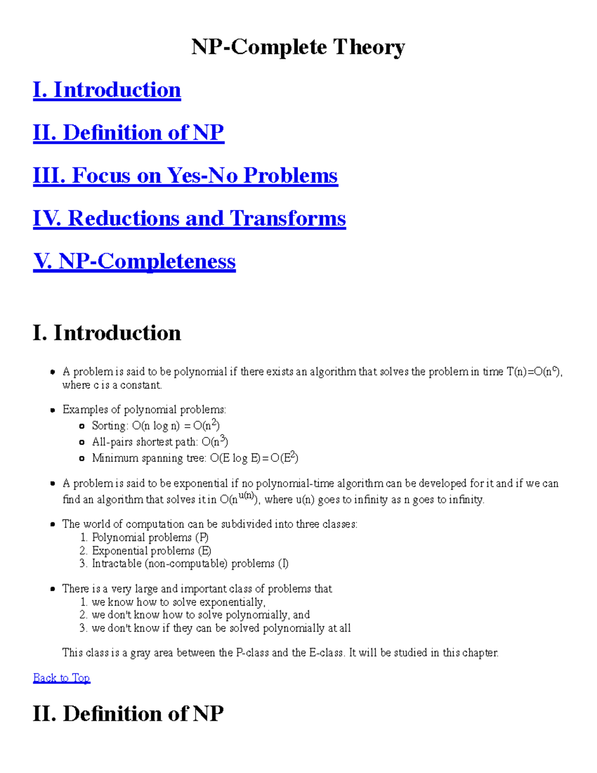 Lecture notes, lecture Week 13 - Professor abdou youssef - Theory I ...
