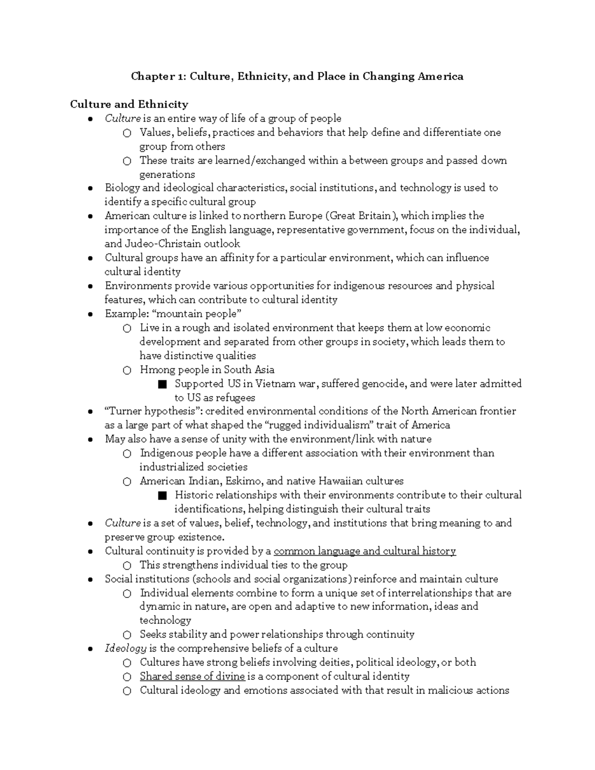Chapter 1 Reading - Culture, Ethnicity, and Place in Changing America ...