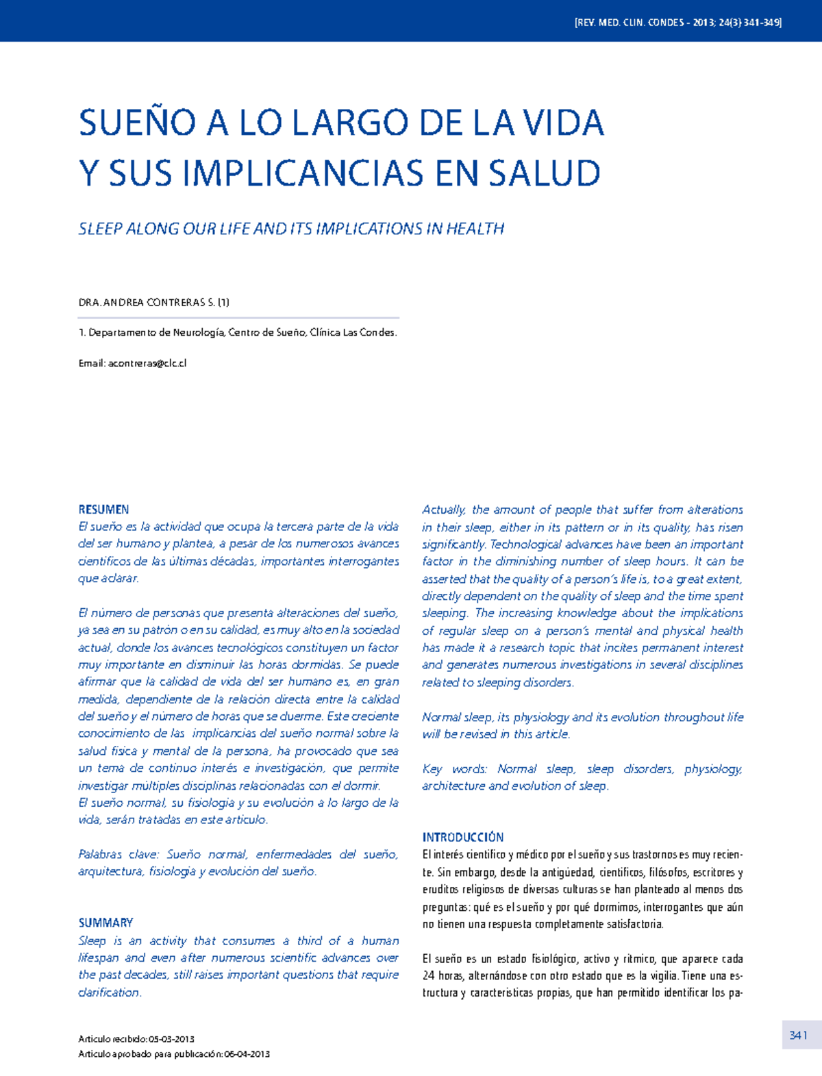 Sueño en la vida - Warning: Error during font loading: XMLHttpRequest is not defined 341 RESUMEN ...