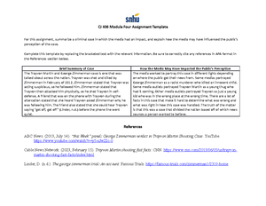CJ 406 Module Three Assignment Template - Complete this template by ...