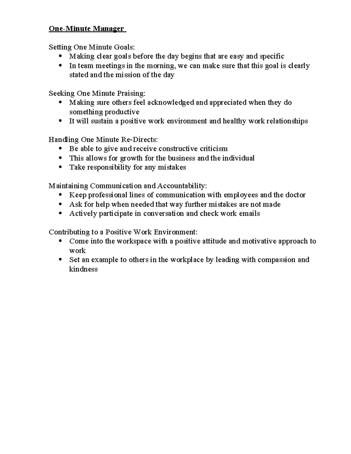 One-Minute Manager - One-Minute Manager Setting One Minute Goals ...