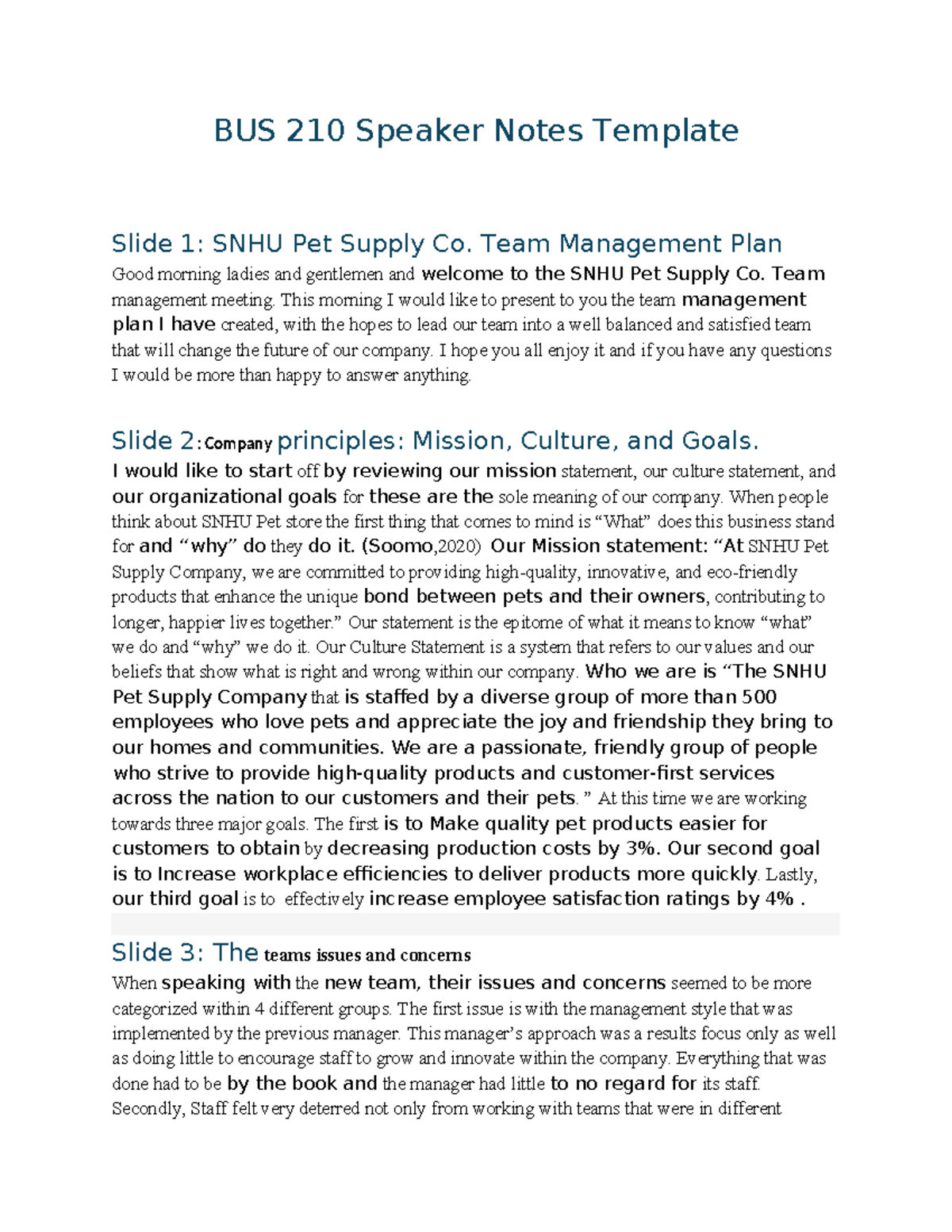 BUS 210 Speaker Notes Template - BUS 210 Speaker Notes Template Slide 1 ...
