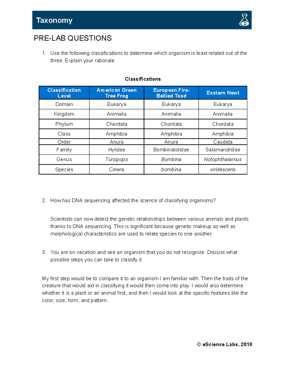 Lab 1 - The lab - PRE-LAB QUESTIONS 1. Use the following ...