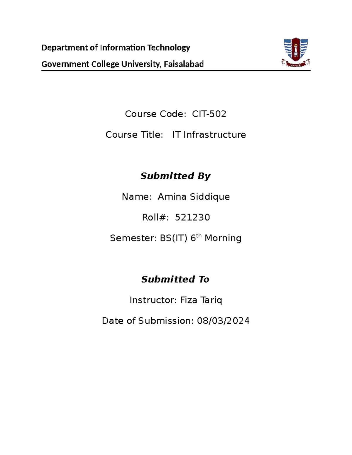 ITI - Assignment - Department of Information Technology Government ...
