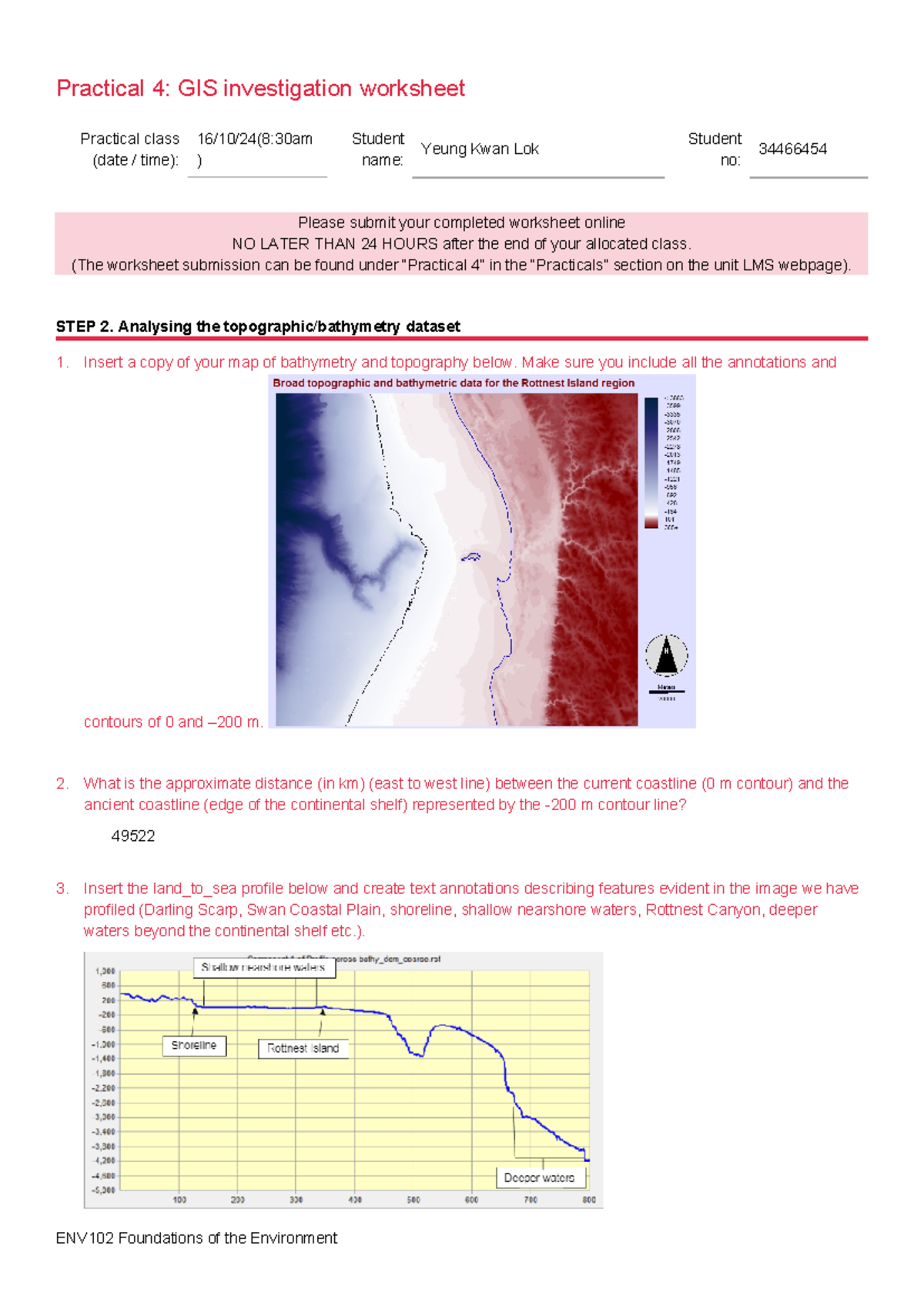Env120 2024 Practical 4 worksheet (2023 version) - Practical 4: GIS investigation worksheet ...