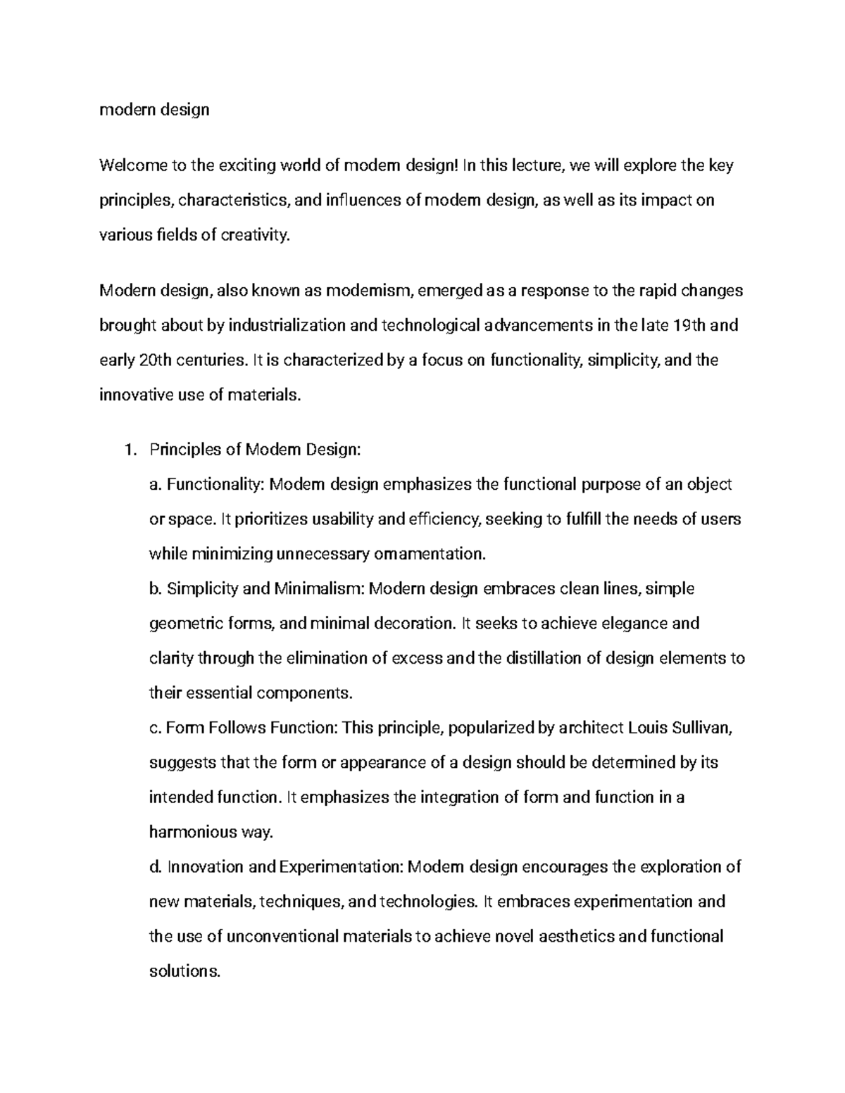 Modern design - modern design Welcome to the exciting world of modern ...