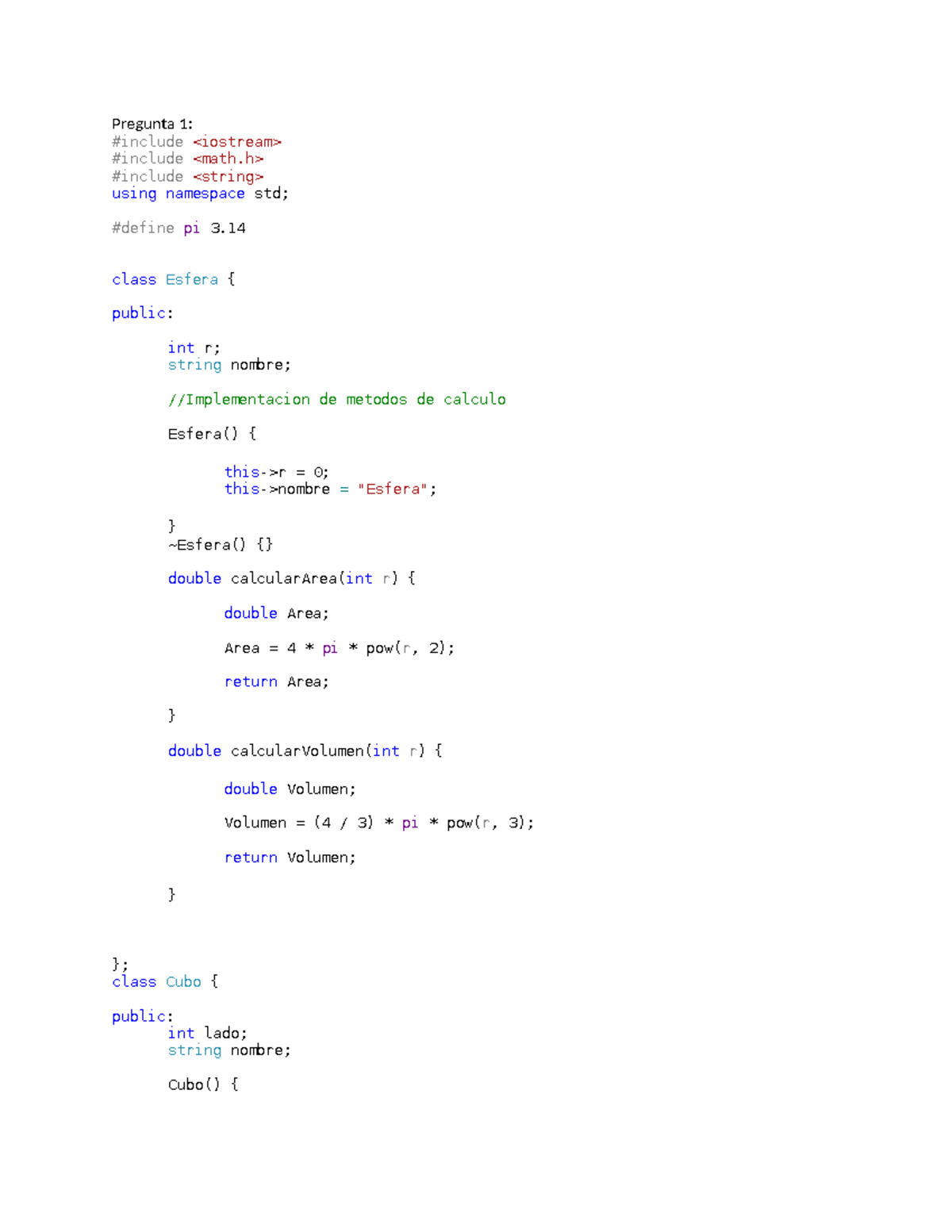 Trabajo Academico - Pregunta 1: #include #include #include - Studocu