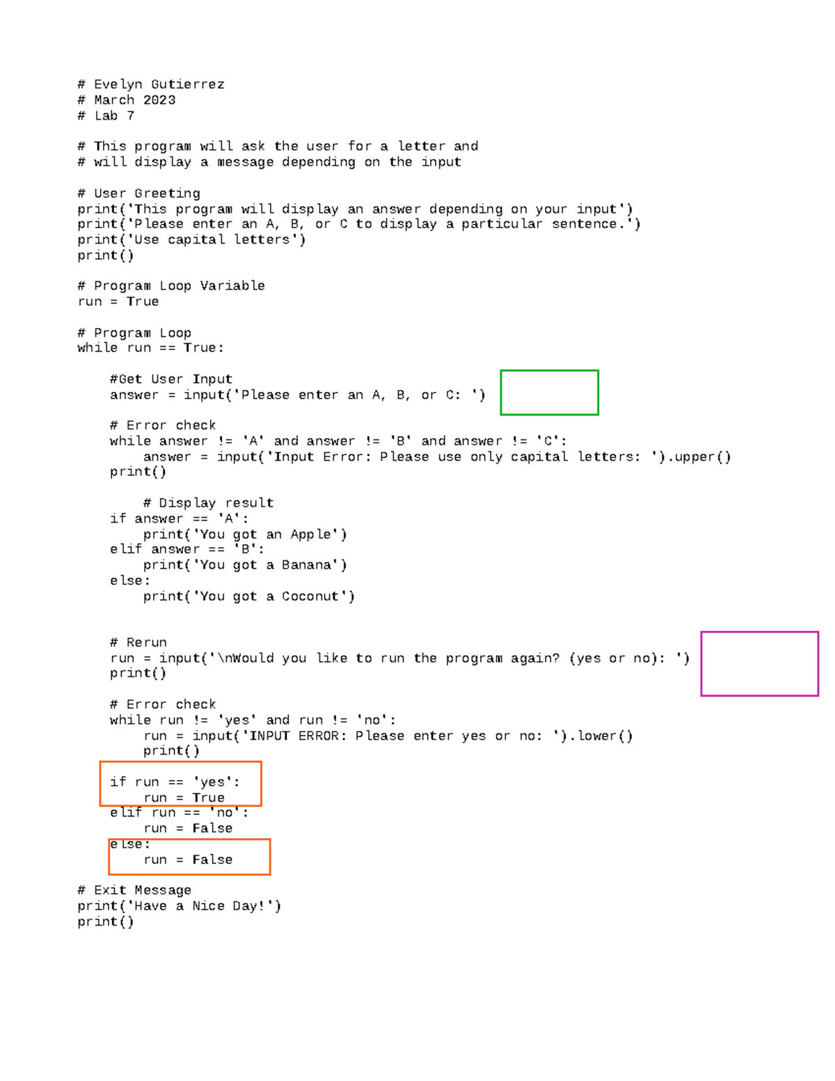Python Lab 7 (CSE 1250) - Evelyn Gutierrez March 2023 Lab 7 This ... Python Lab 7 (CSE 1250) - Evelyn Gutierrez March 2023 Lab 7 This ...