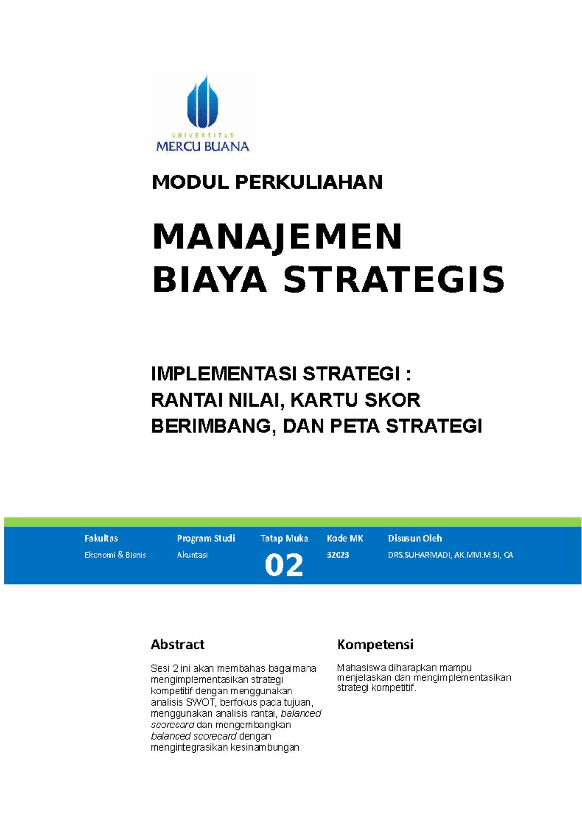 Modul Manajemen Biaya Strategis [TM2] - MODUL PERKULIAHAN MANAJEMEN ...