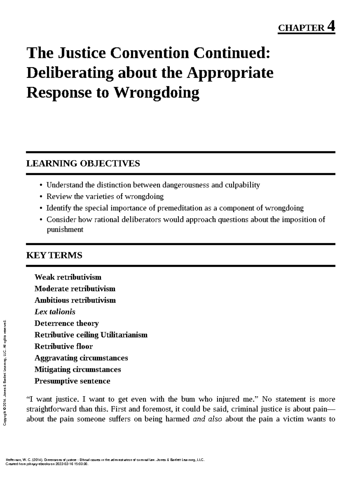 CH 4 Dimensions of Justice - CHAPTER 4 The Justice Convention Continued ...