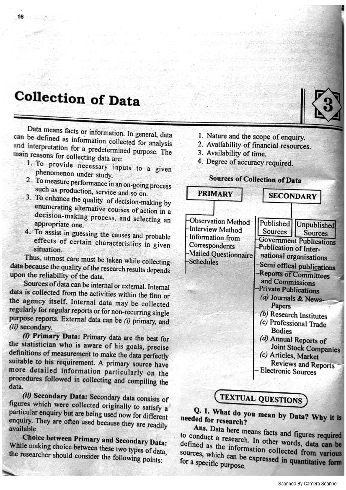 Collection of Data - Research methodolgy - Studocu