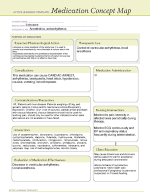Epinephrine - notes - ACTIVE LEARNING TEMPLATES Medication Concept Map ...