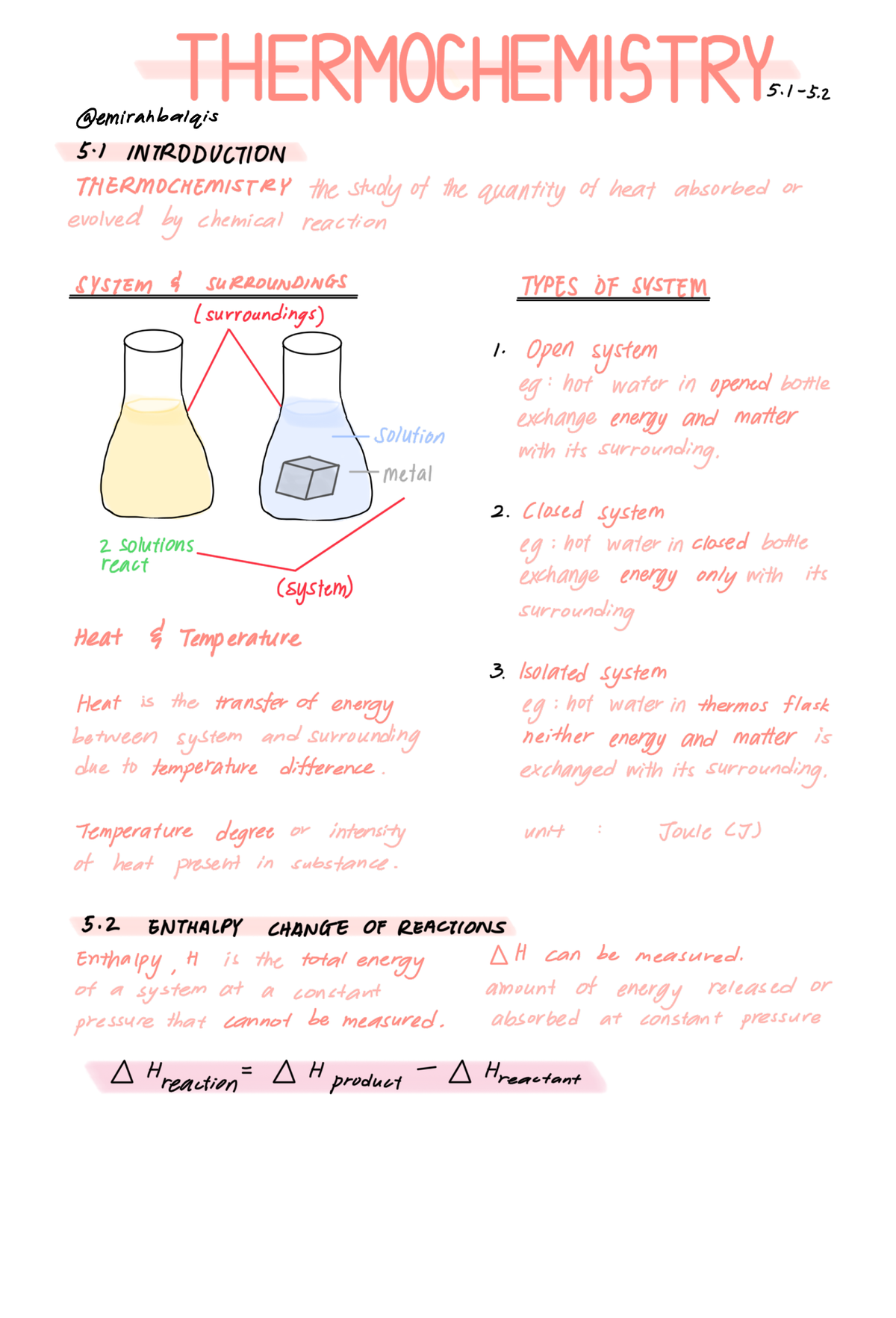 Chemistry 5.1–5.2 Thermochemistry - Electronics - Studocu
