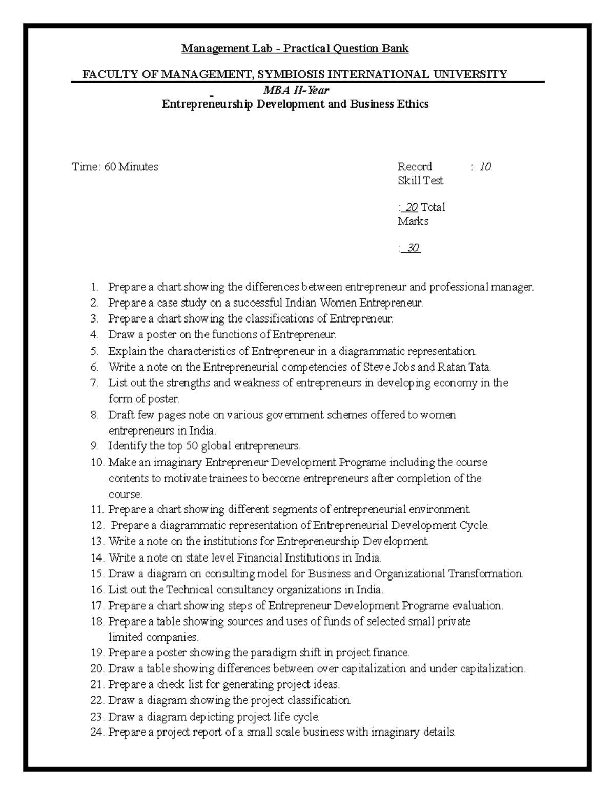 Entrepreneurship Development and Business Ethics- Assignment ...