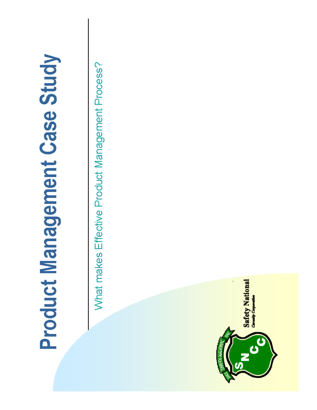 Product Management Case Study - rpm 2009 handouts casestudy - P r odu c ...