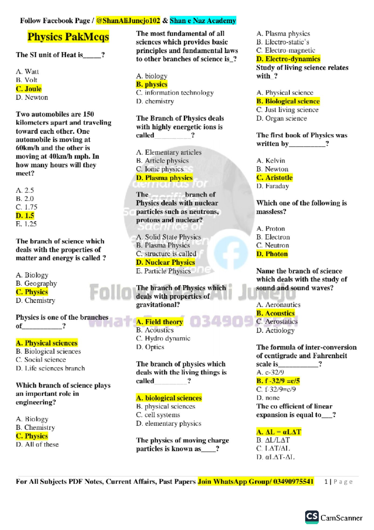 Physics Notes by - Geo Physics Theory - Studocu
