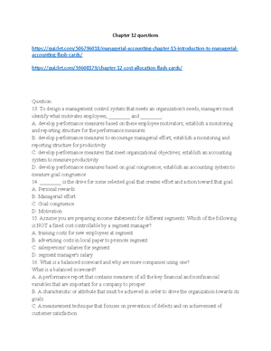 Chapter 13 Practice Questions - Chapter 13 Practice Questions A favorable production volume ...