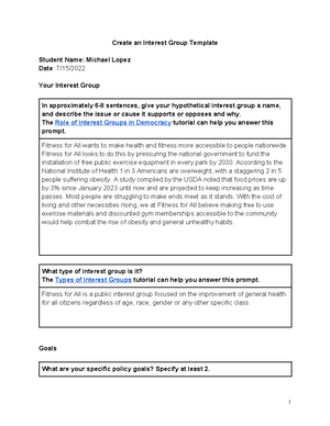 Create an Interest Group Template - Create an Interest Group Template ...
