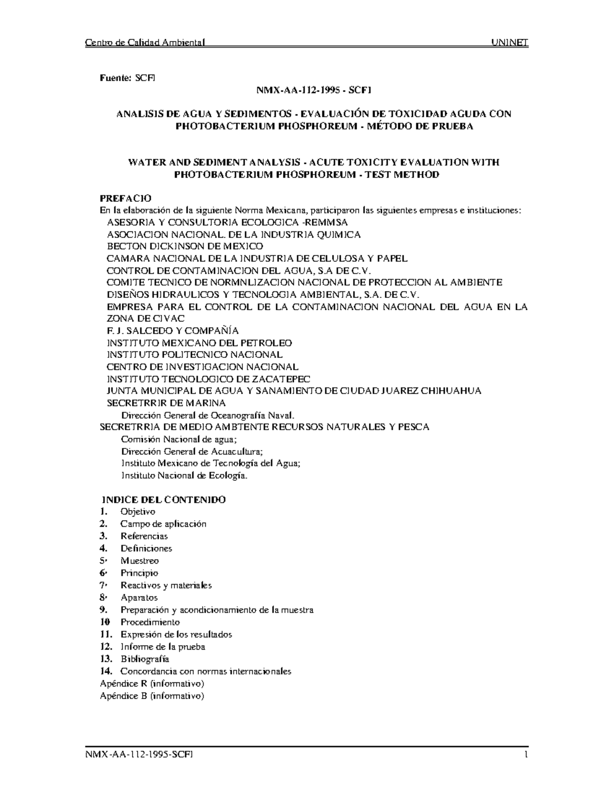 Aa112 - uyyyyt - Fuente: SCFI NMX-AA-112-1995 - SCFI ANALISIS DE AGUA Y ...