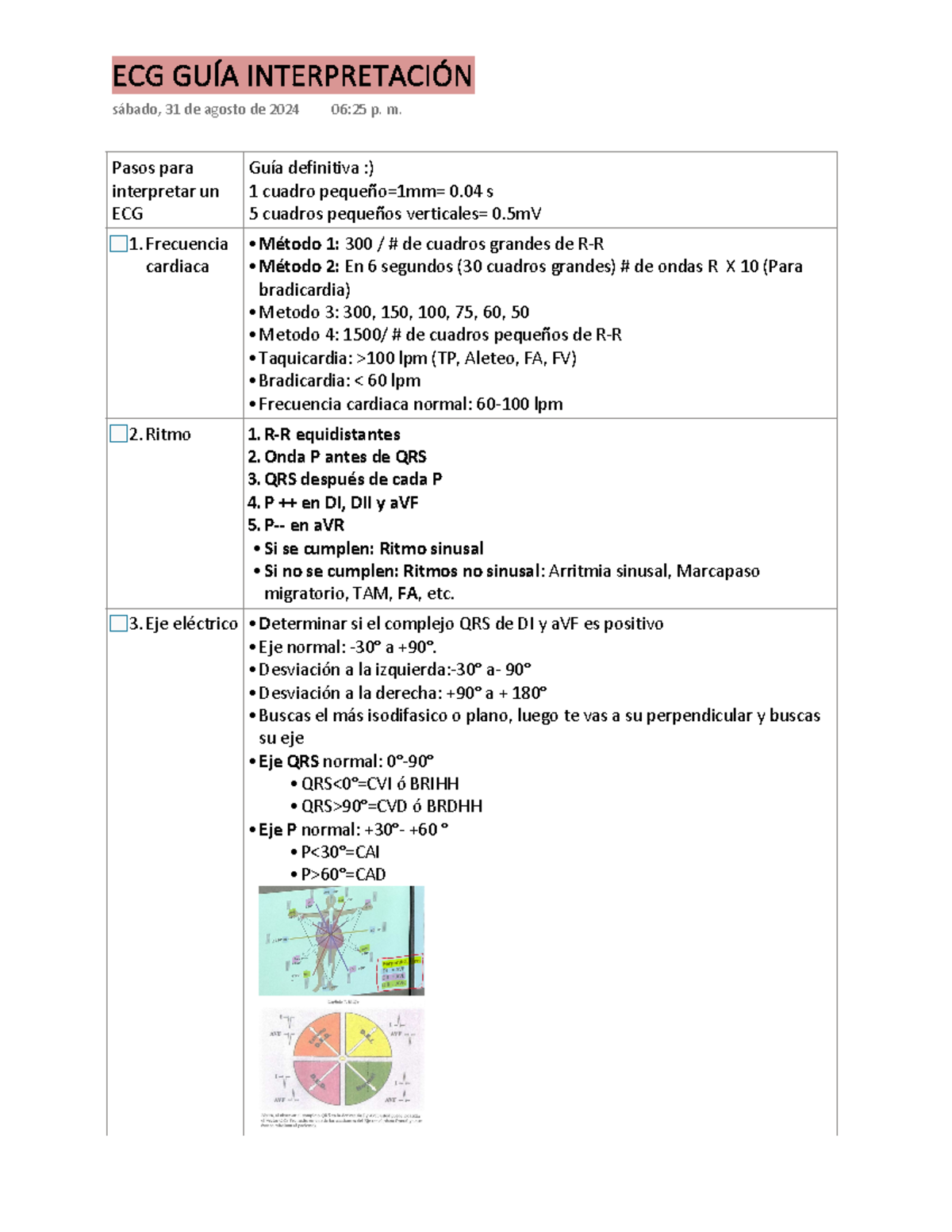 ECG - GUIA ECG - Pasos para interpretar un ECG Guía definitiva :) 1 ...