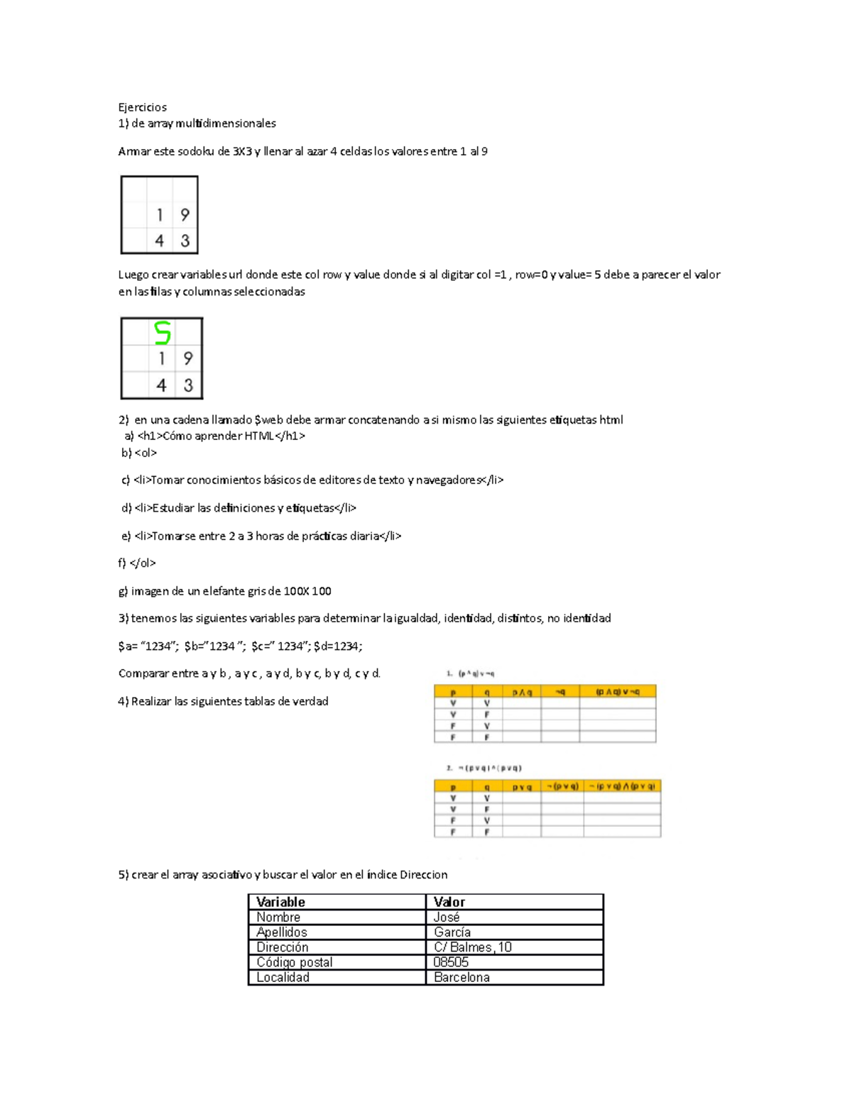 Ejercicios PHP - espasddjkdme - Ejercicios de array multidimensionales ...