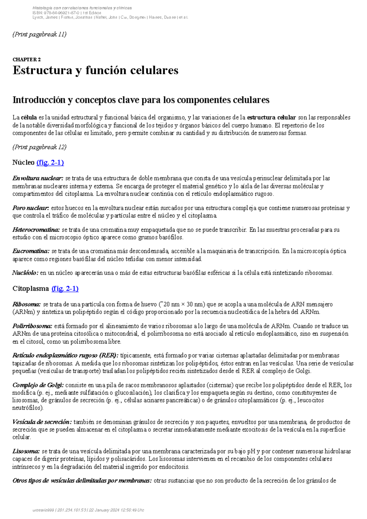 2 Estructura y función celulares - ISBN: 978-84-96921-87-0 | 1st ...