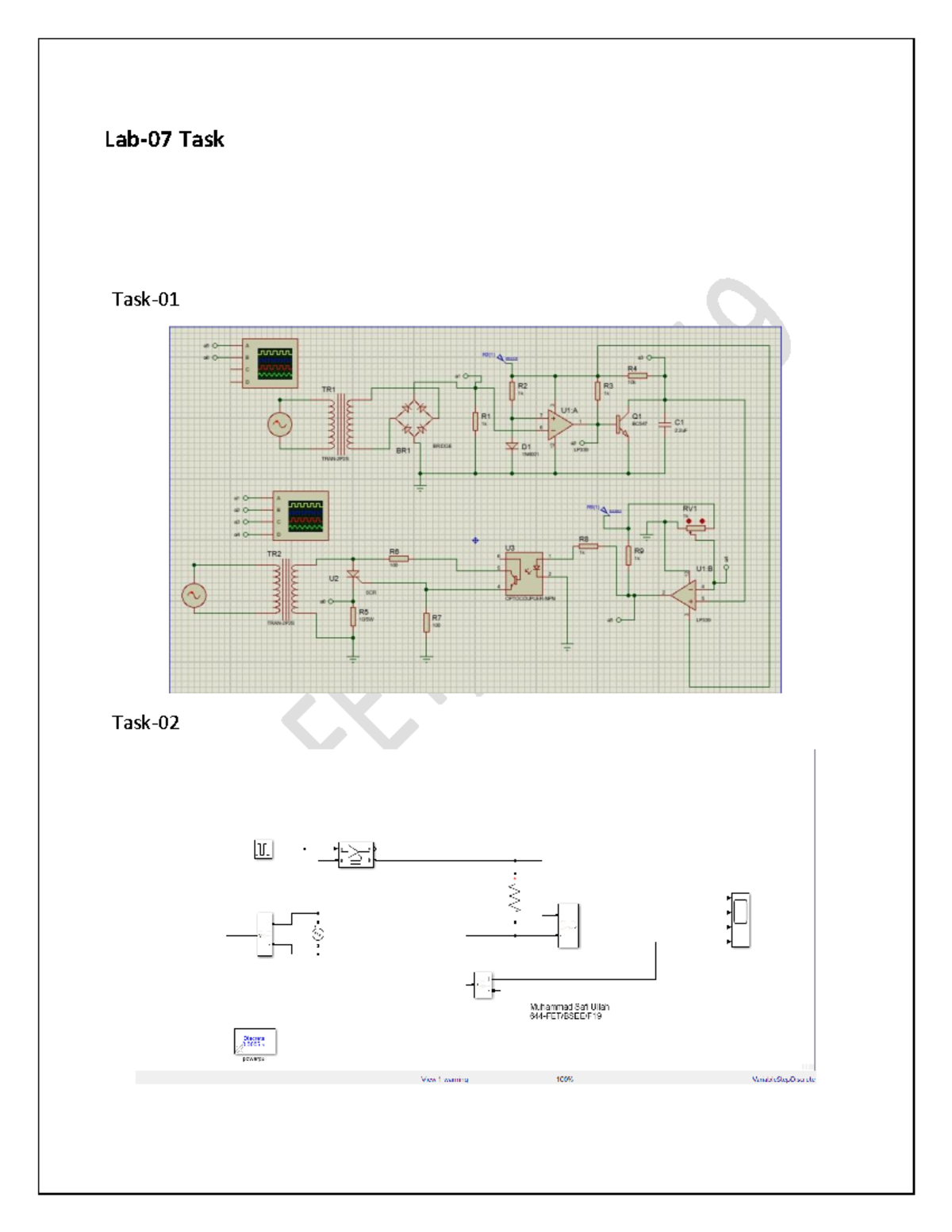 Tasks single page - important - Lab-07 Task Task- 01 Task- 02 Output: Task- Duty Cycle 50%: Duty ...