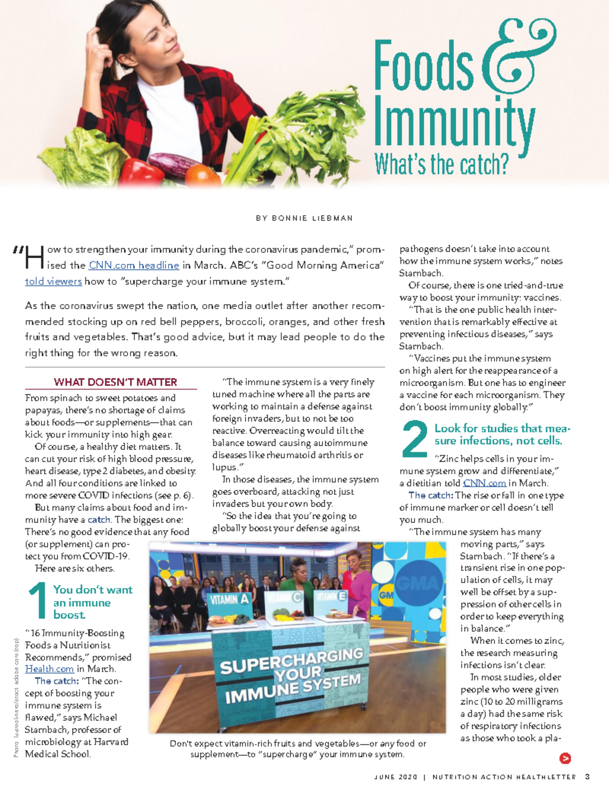 Immunity foods article - J U N E 2 0 2 0 | N U T R I T I O N A C T I O ...