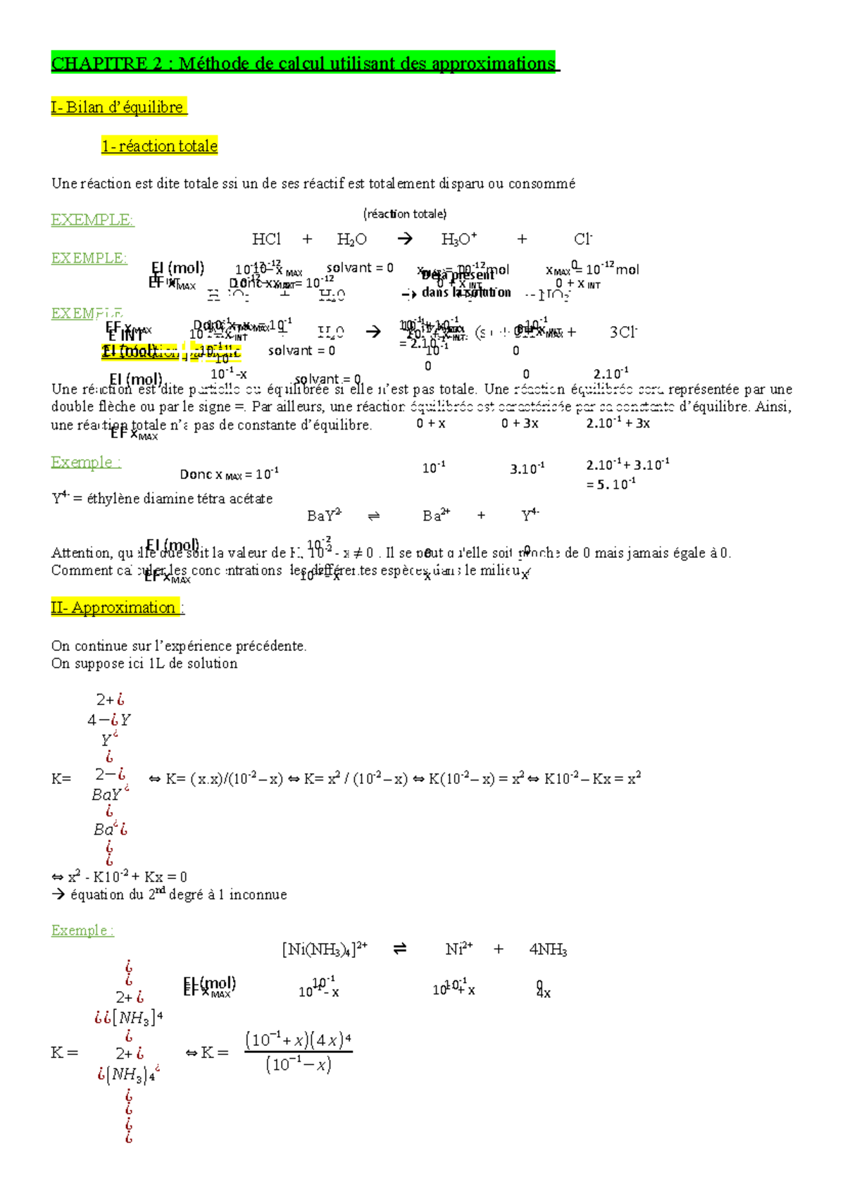 Chapitre 2 - méthodes de calculs utilisant des approximations ...