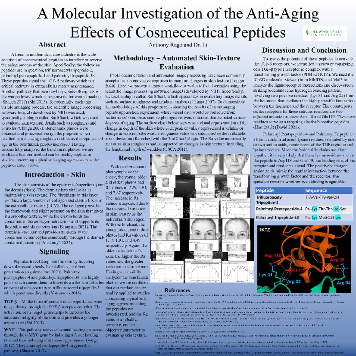 Molecular investigation of anti aging of cosmetic peptides - B.S ...