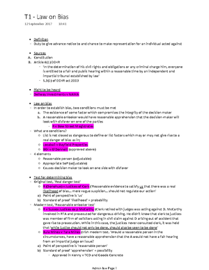 Topic 8 - Error of Law as a Ground of Judicial Review - Error of law in ...