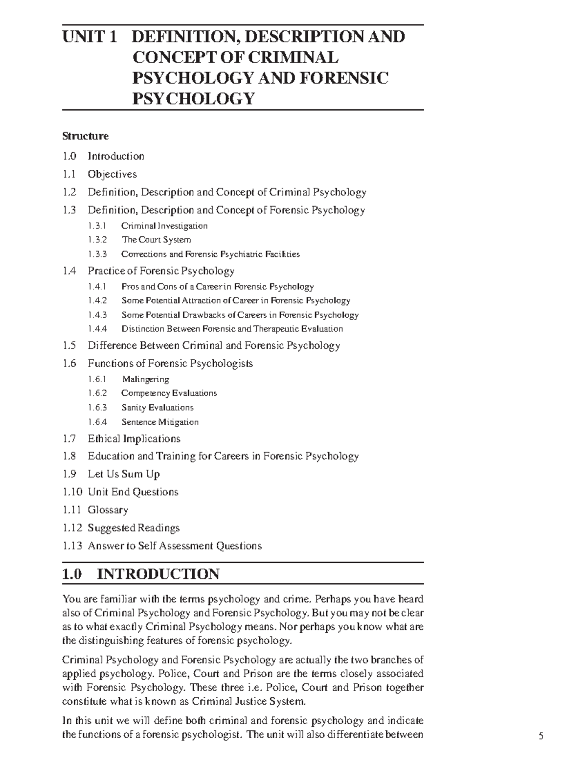 Unit-1 forensic psychology - Definition, Description and Concept of ...