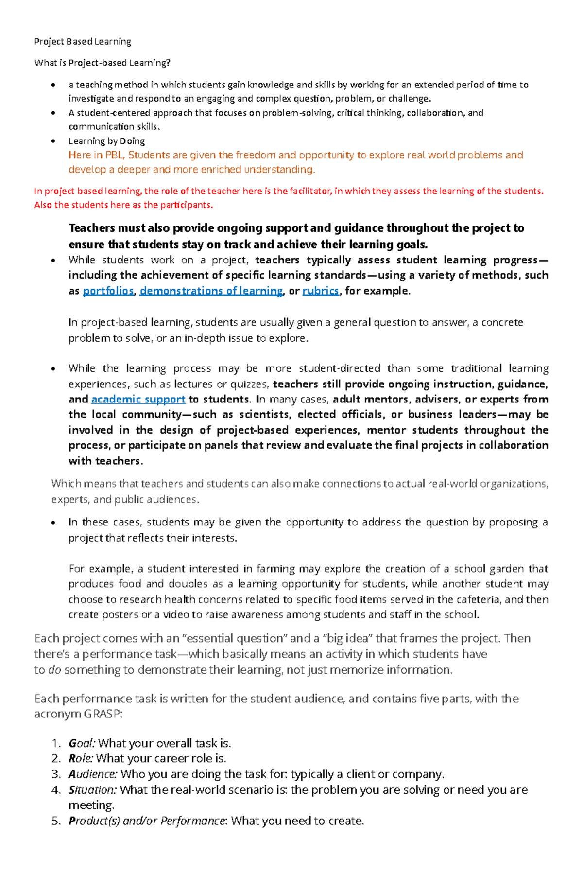 Project Based Learning - Project Based Learning What is Project-based ...