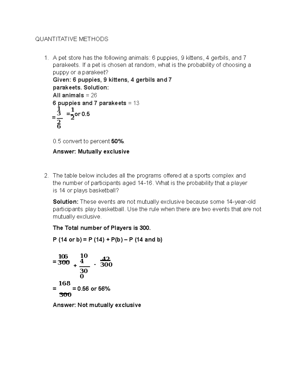 Quantitative Methods Meaning