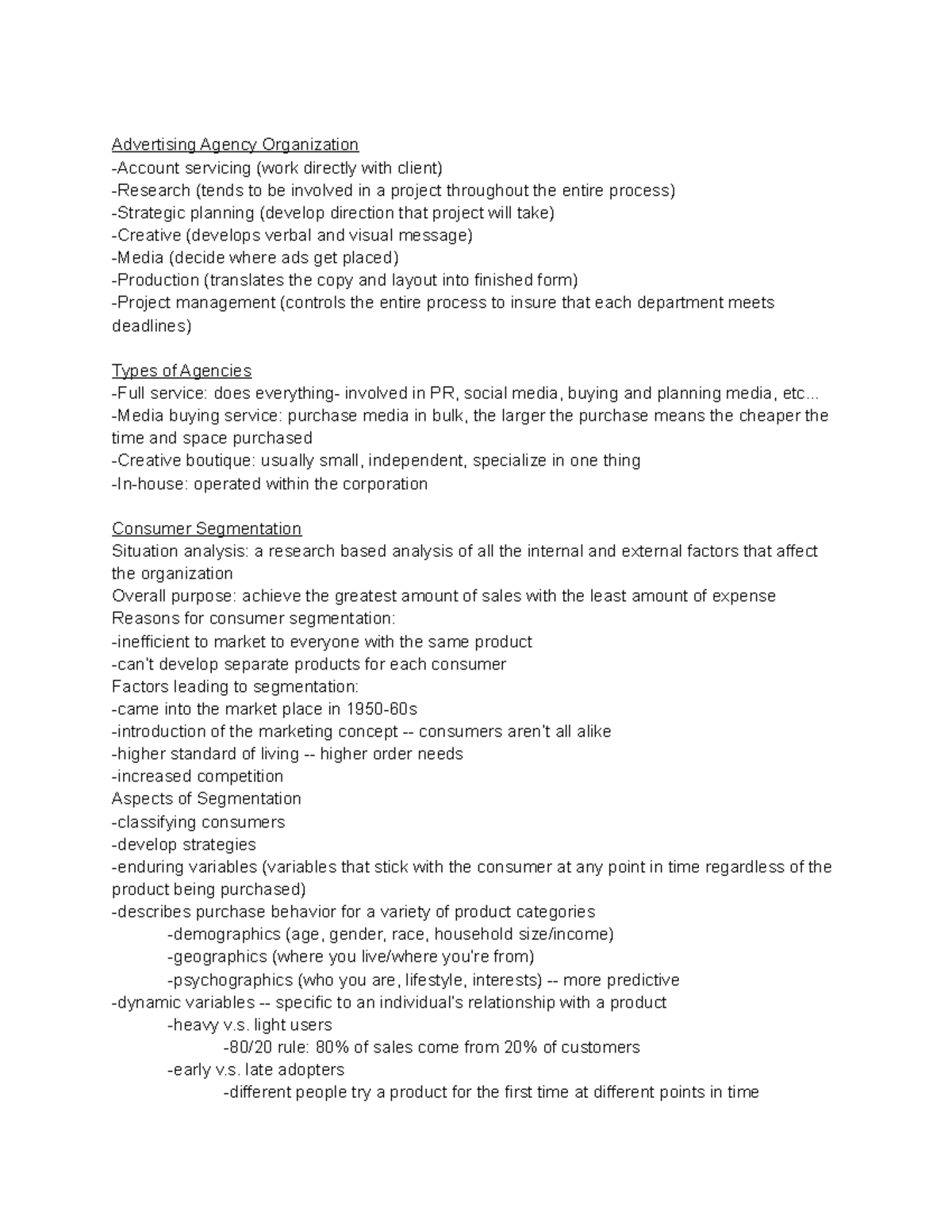 Principles of Advertising Notes Unit 1 - Advertising Agency ...